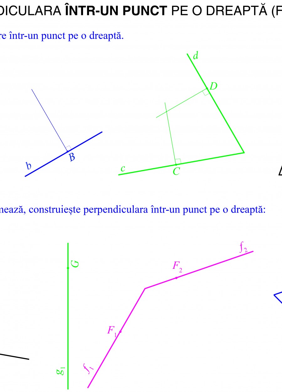 Drepte, semidrepte si segmente - fise de lucru